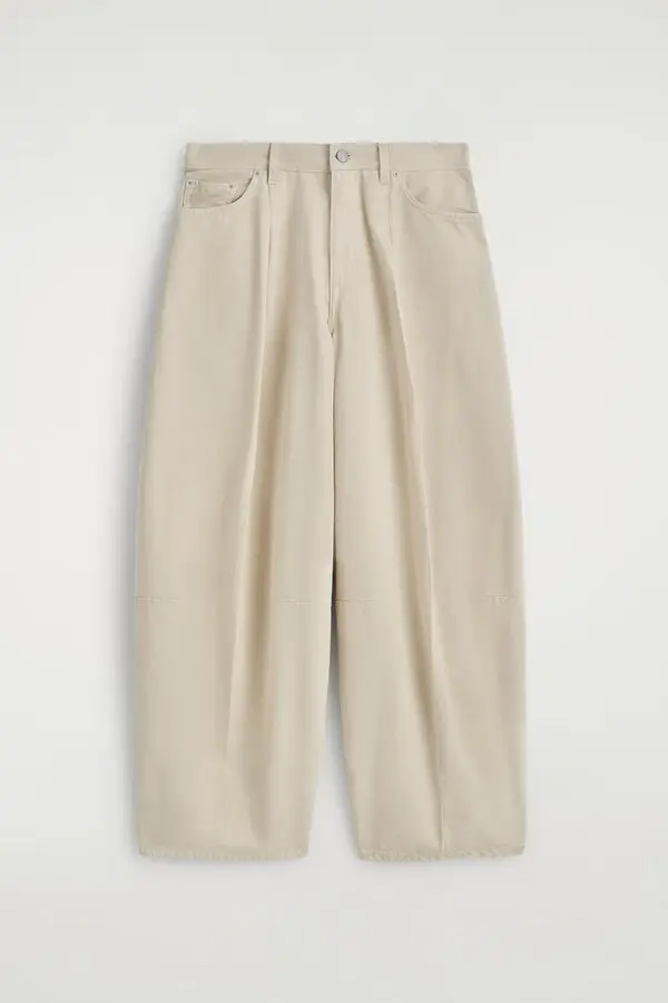 Cos Twine Barrel-leg Jeans - Light Beige