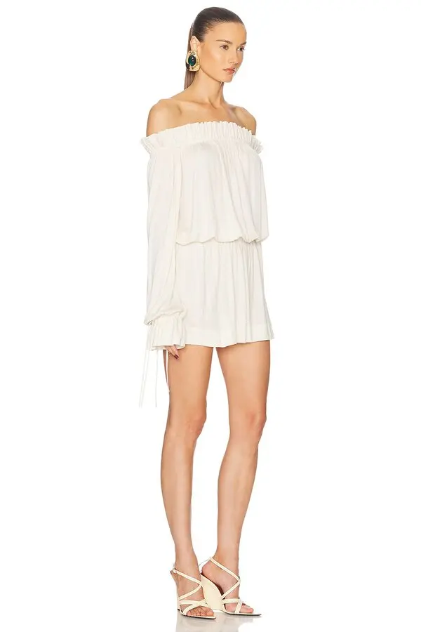 Saint Laurent Off The Shoulder Mini Dress