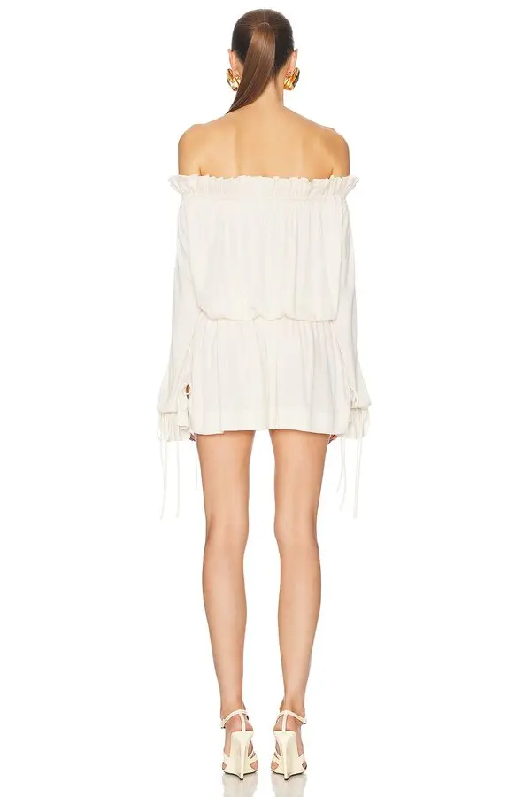 Saint Laurent Off The Shoulder Mini Dress
