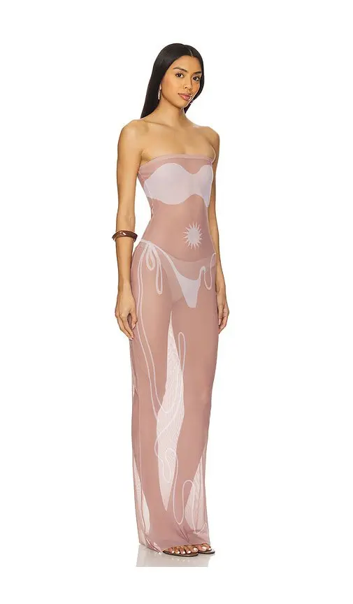 Di Petsa Tan Lines Mesh Dress In Medium Nude - 74% Off | Editorialist