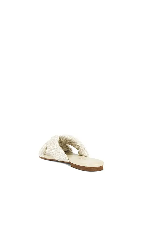KAANAS Boquilla クロスオーバー Linen Sandal レディース サンダル Cap Cairo Asymmetric Linen Heels