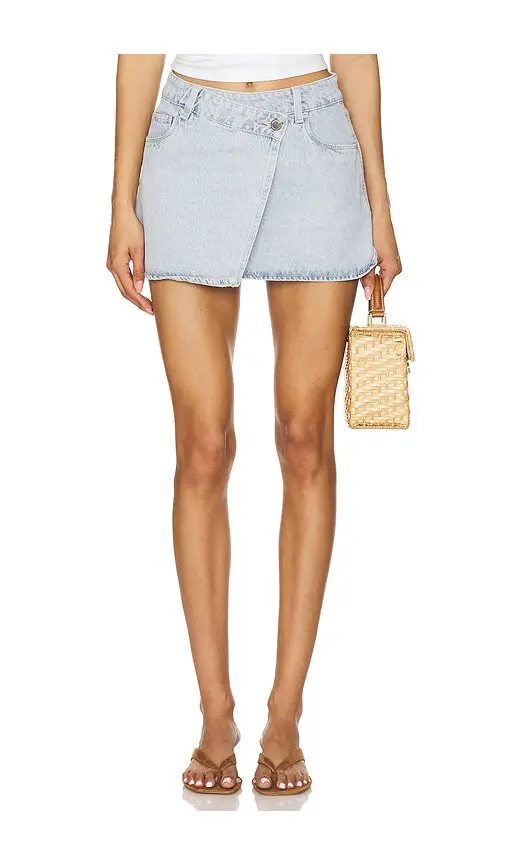Blanknyc Denim Wrap Skirt - Blue