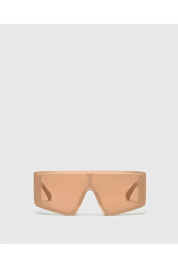 Stella McCartney Straight-edge Square Frame Sunglasses - Gold