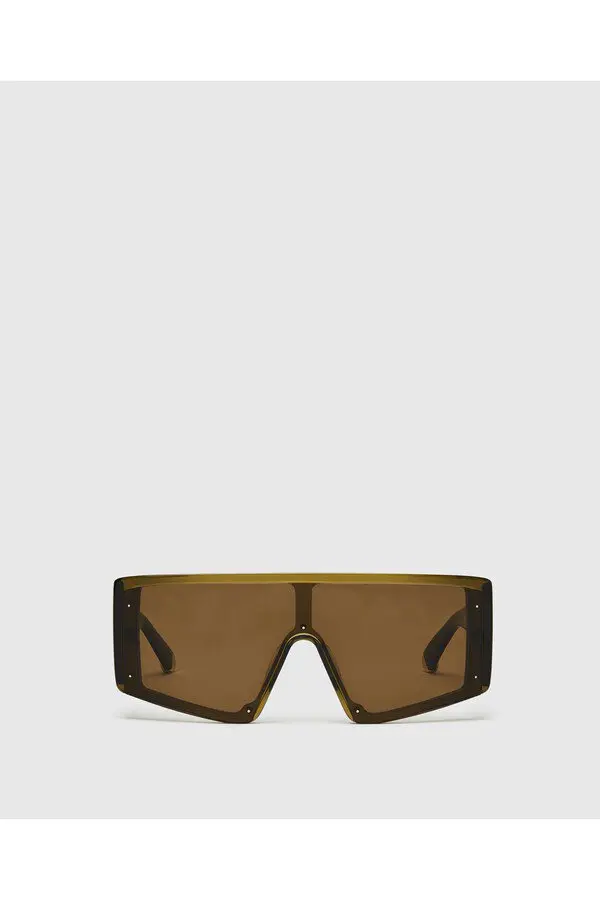 Stella McCartney Straight-edge Square Frame Sunglasses - Green