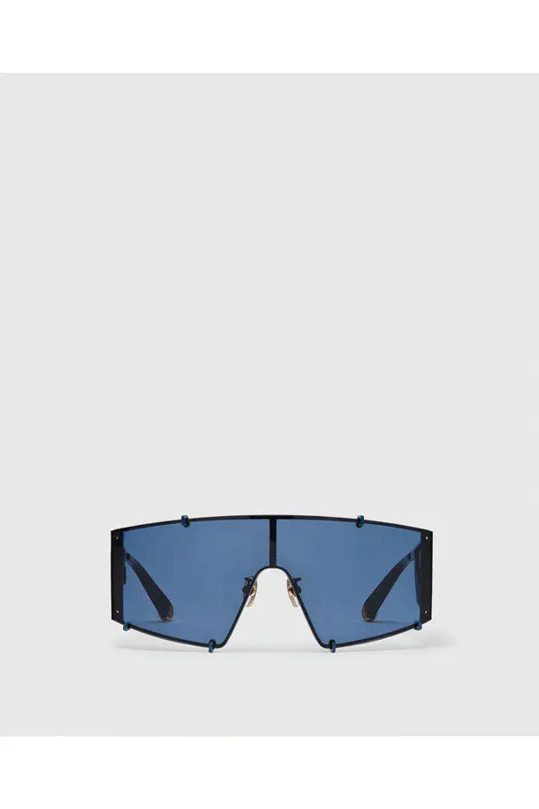 Stella McCartney Translucent Rectangle Sunglasses - Blue