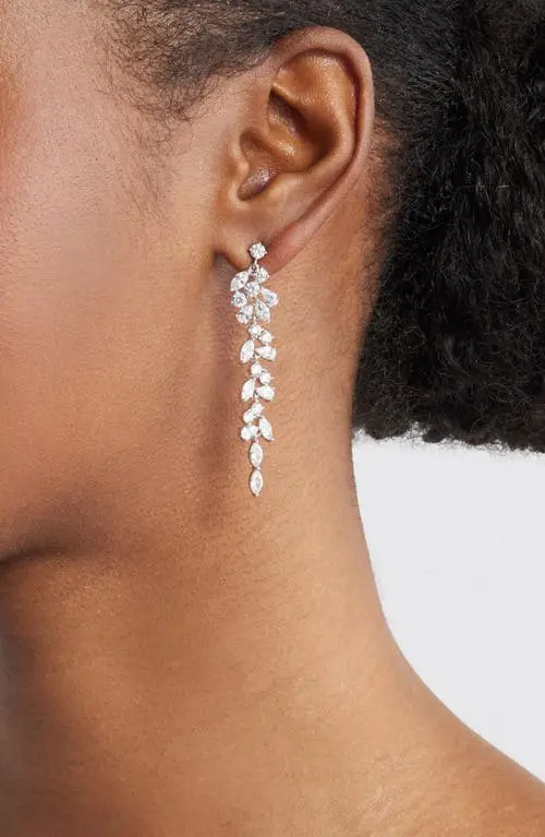 Nordstrom Scattered Cubic Zirconia Linear Drop Earrings