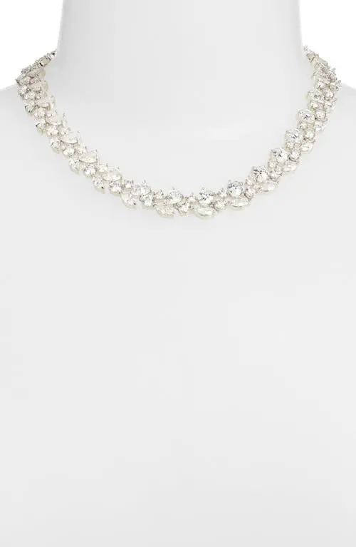 Nordstrom Cubic Zirconia Cluster Collar Necklace