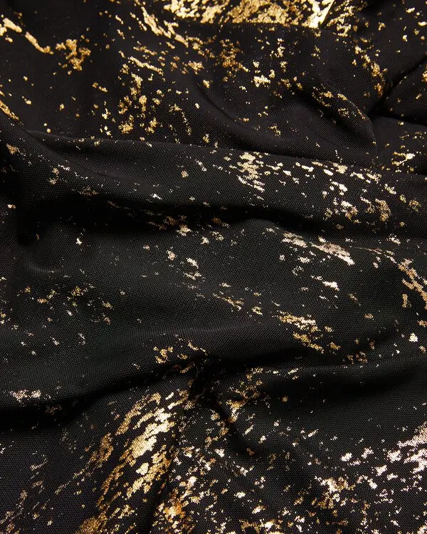 Ted Baker London Talular Bardot Foil Mesh Silk Top