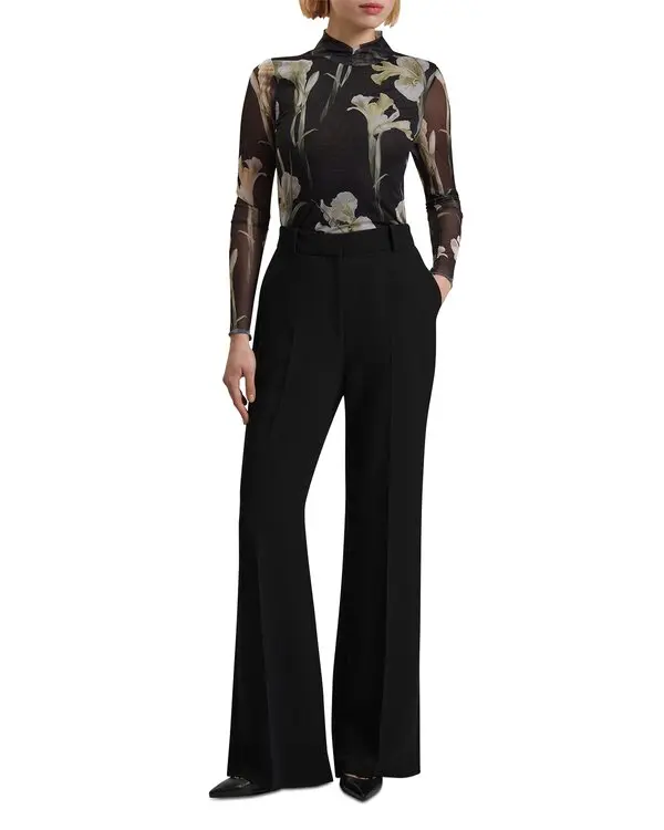 Ted Baker London Fiaahh High Neck Mesh Top - Black