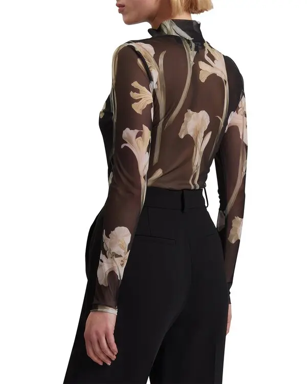 Ted Baker London Fiaahh High Neck Mesh Top - Black