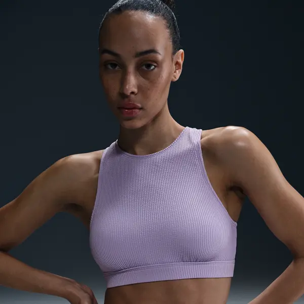 Nike Elevated Essential High-neck Bikini Top - Purple