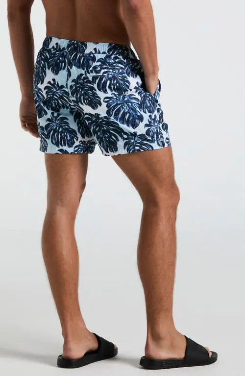 ORIGINAL PENGUIN 5-inch Swim Trunks - Crystal Blue