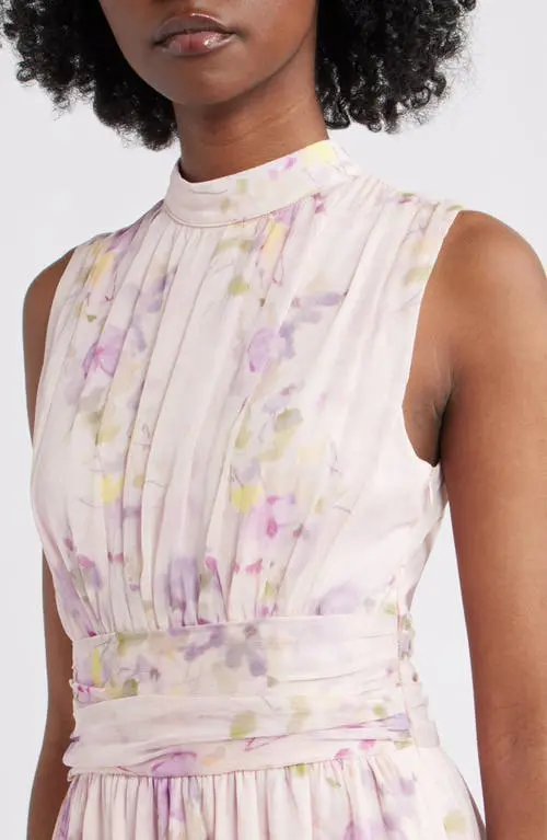Lulus Eden Floral Sleeveless Ruffle Chiffon Dress In Pink Multi - 60% Off |  Editorialist