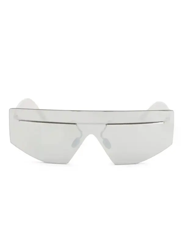 Prada Oversized Shield Sunglasses - Silver
