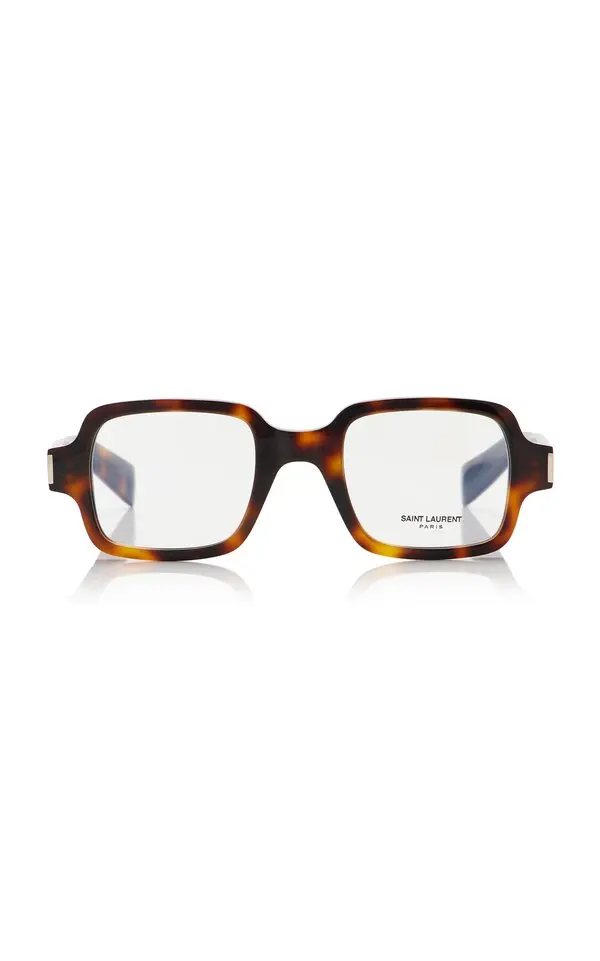 Saint Laurent Square-frame Acetate Glasses - Brown