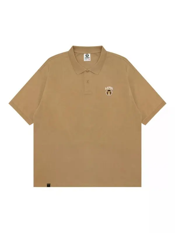 AAPE BY *A BATHING APE Cotton Polo Shirt - Neutrals