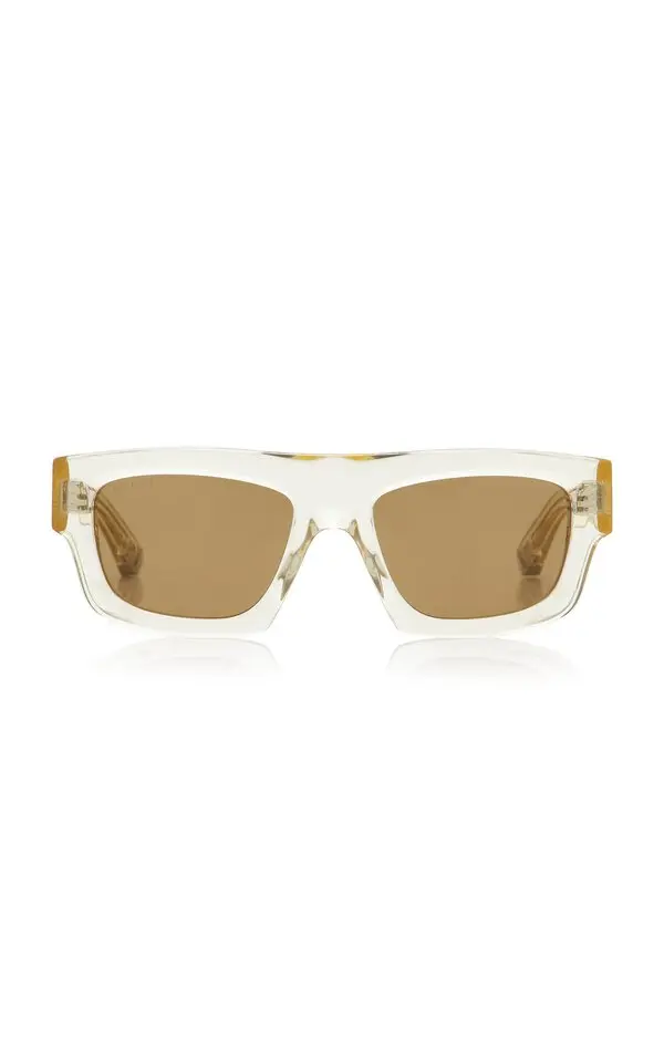 Gucci Fashion Show Oversized Acetate Sunglasses - Yellow
