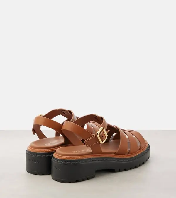 Prada Fisherman Leather Sandals