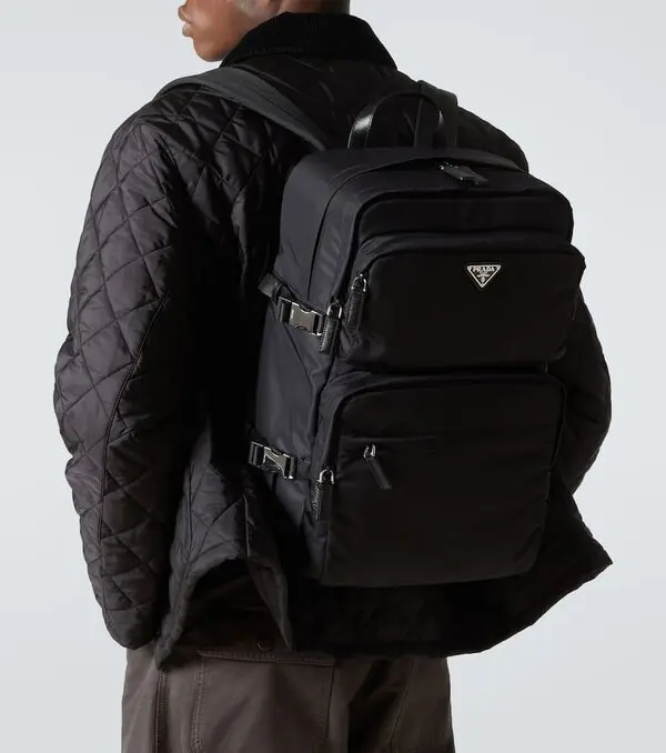 Prada Re-nylon Leather-trimmed Backpack