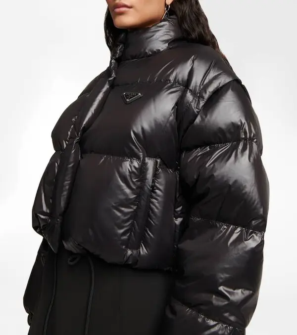 Prada Re-nylon Cropped Down Jacket