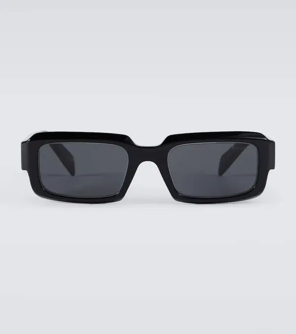 Prada Symbole Rectangular Sunglasses - Black