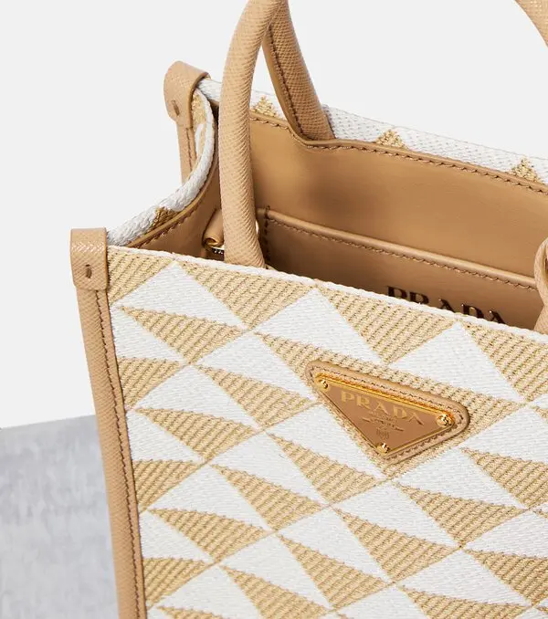 Prada Symbole Mini Tote Bag - Beige