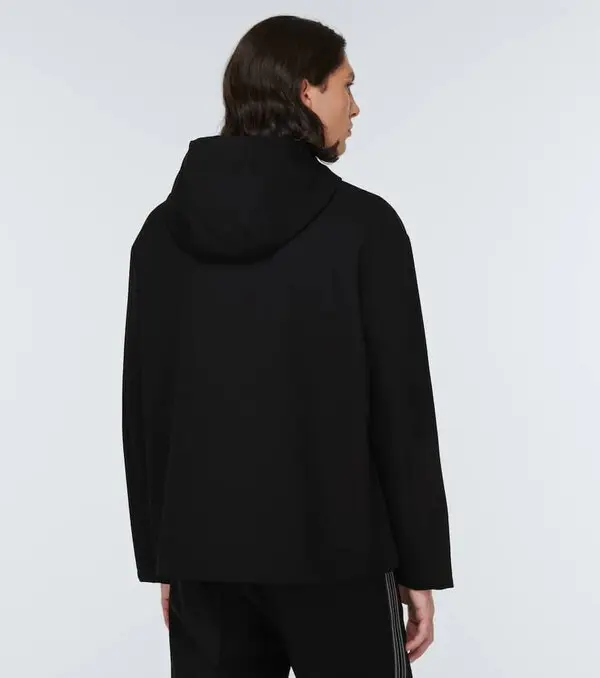 Prada Hooded Virgin Wool Jacket