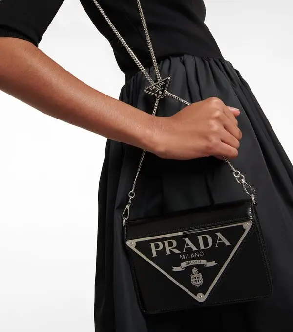 Prada Leather Crossbody Bag - Black