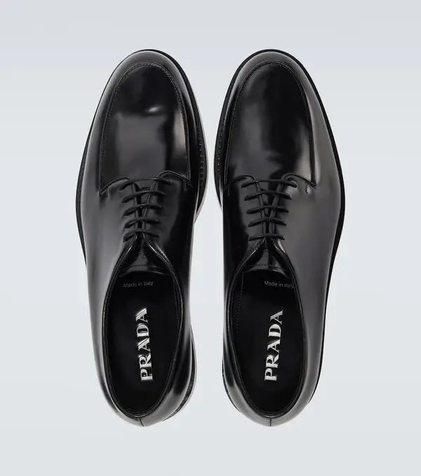 Prada Brushed Leather Derby Shoes