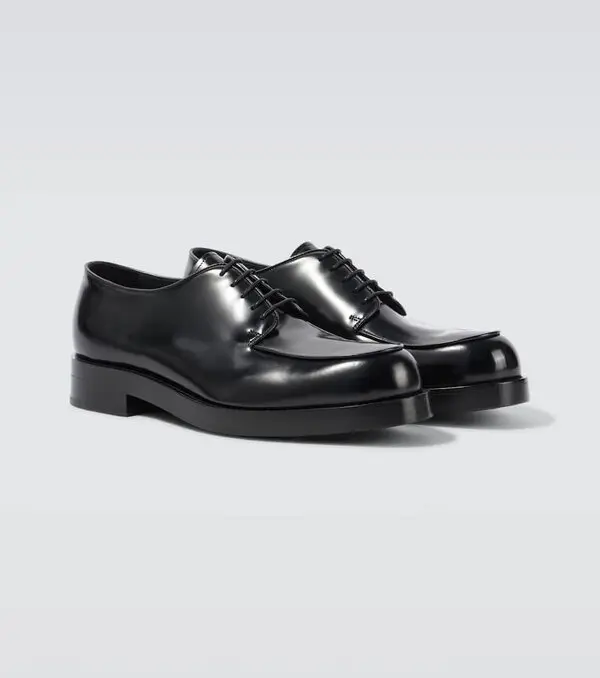 Prada Brushed Leather Derby Shoes