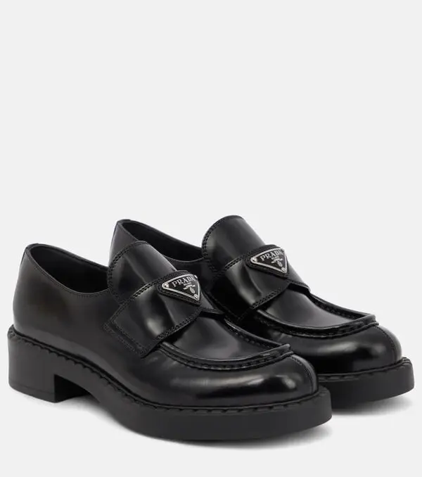Prada Platform Leather Loafers