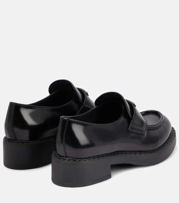Prada Platform Leather Loafers