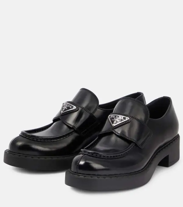 Prada Platform Leather Loafers