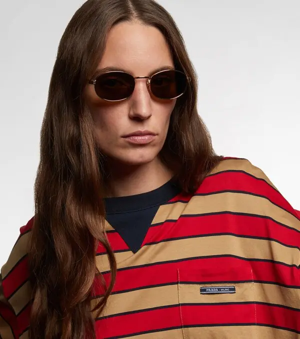 Prada Iconic Plaque Round Sunglasses