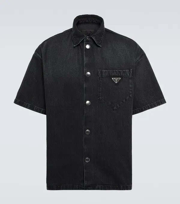 Prada Logo Denim Shirt