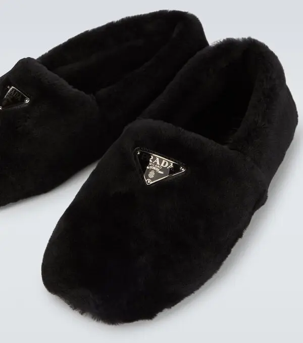 Prada Shearling Slippers