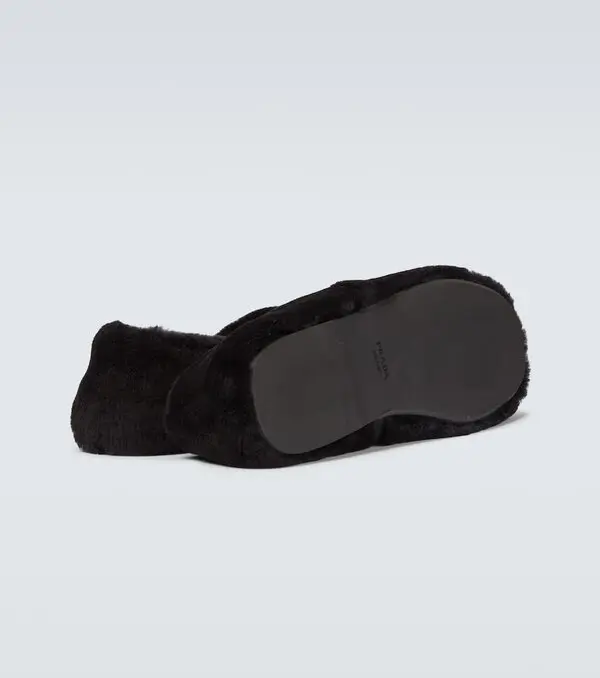 Prada Shearling Slippers