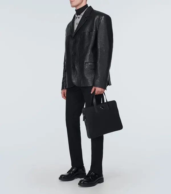 Prada Re-nylon And Leather Briefcase