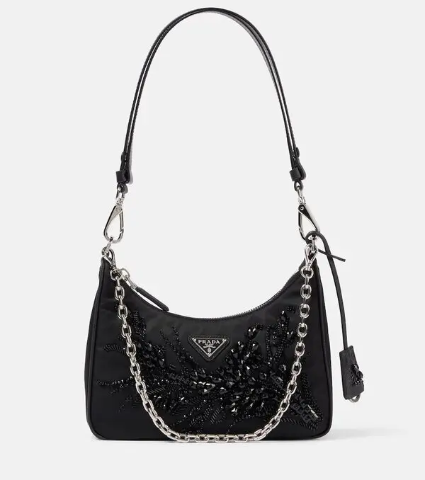 Prada Re-edition Embellished Shoulder Bag