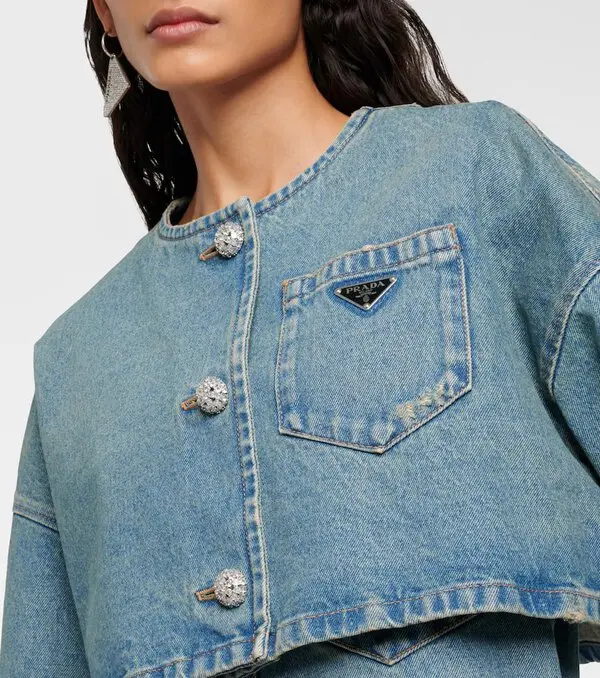 Prada Cropped Denim Jacket