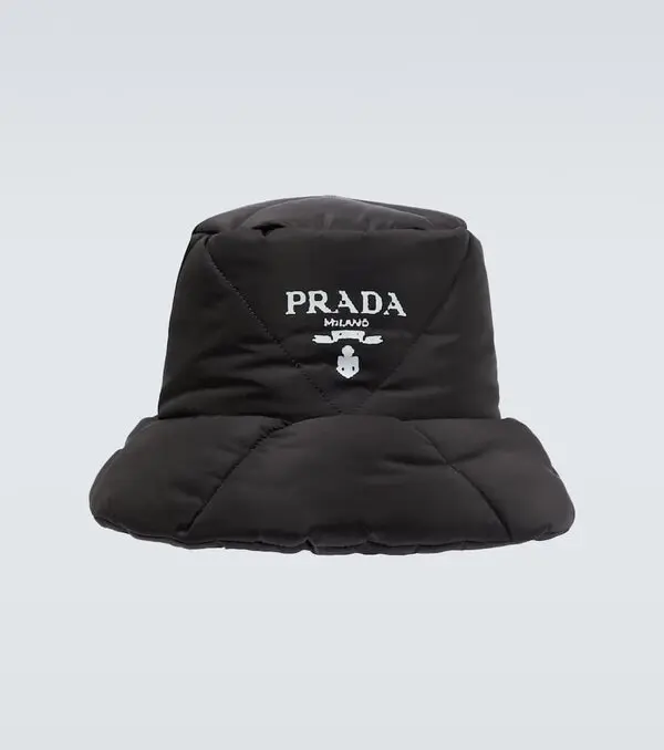 Prada Quilted Re-nylon Bucket Hat - Black