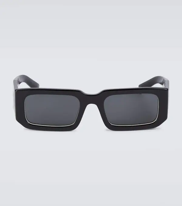 Prada Symbole Rectangular Sunglasses - Black
