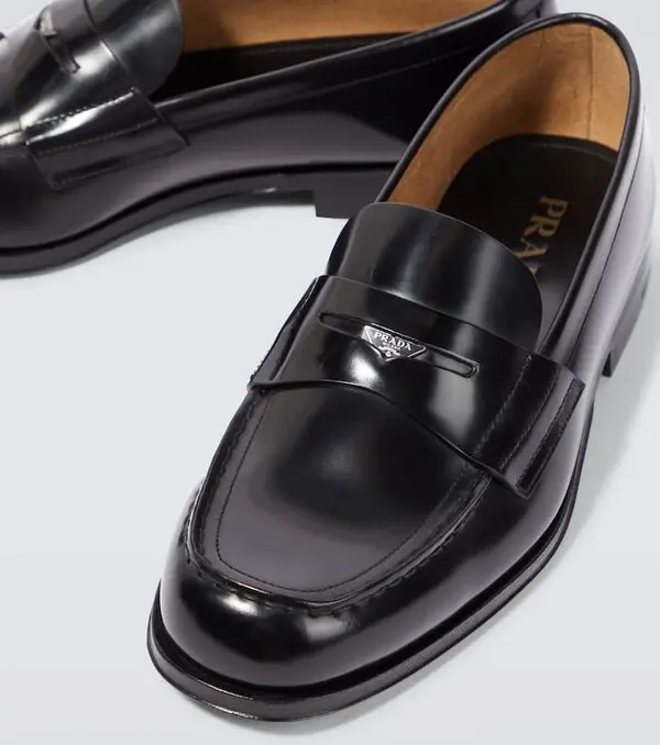 Prada Leather Loafers - Black