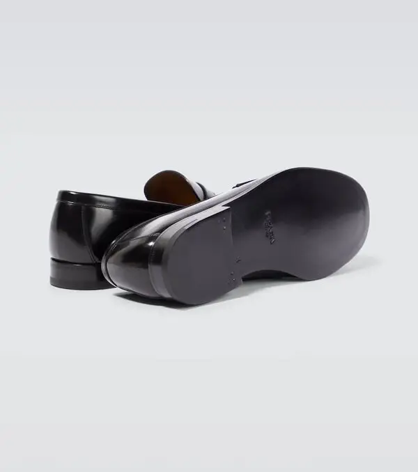 Prada Leather Loafers - Black