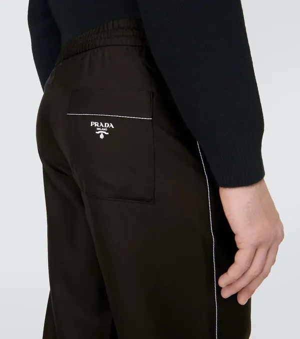Prada Silk Straight Leg Trousers