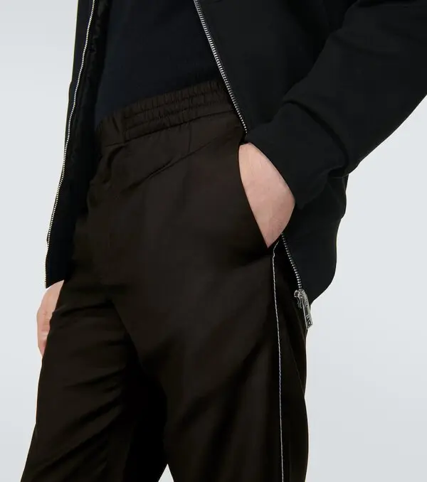 Prada Silk Straight Leg Trousers