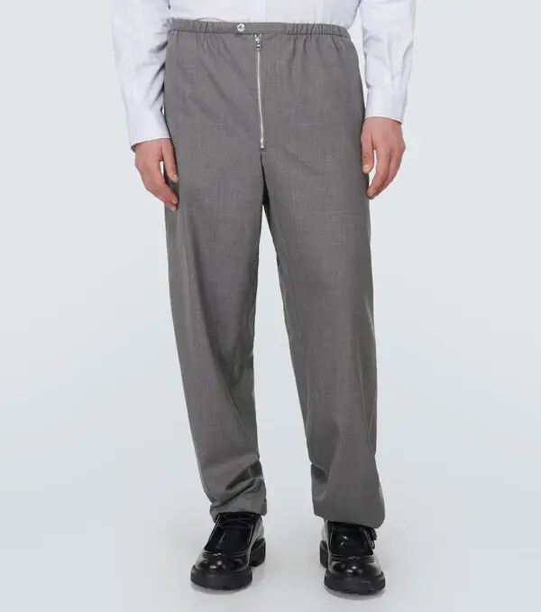 Prada Virgin Wool Straight Trousers