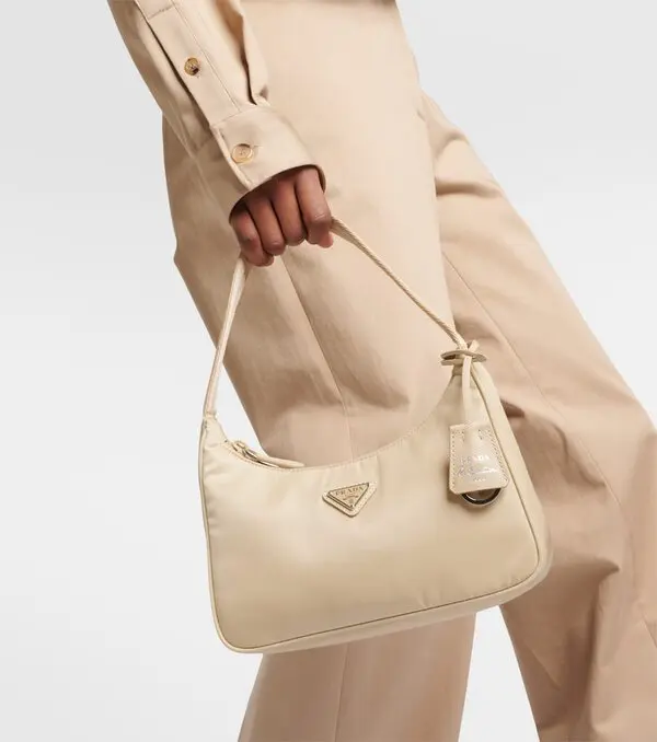 Prada Re-edition 2000 Re-nylon Mini Shoulder Bag - Beige