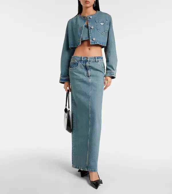 Prada Denim Maxi Skirt