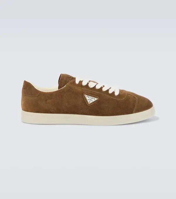 Prada Lane Suede Sneakers - Brown